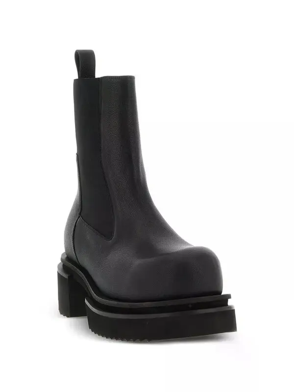 Rick Owens Beetle Bogun Leather Chelsea Boots - Black