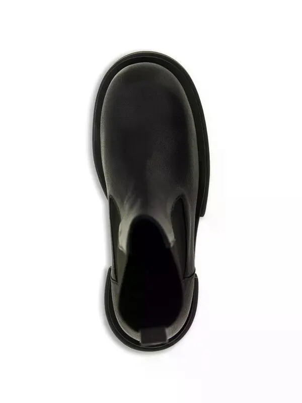 Rick Owens Beetle Bogun Leather Chelsea Boots - Black