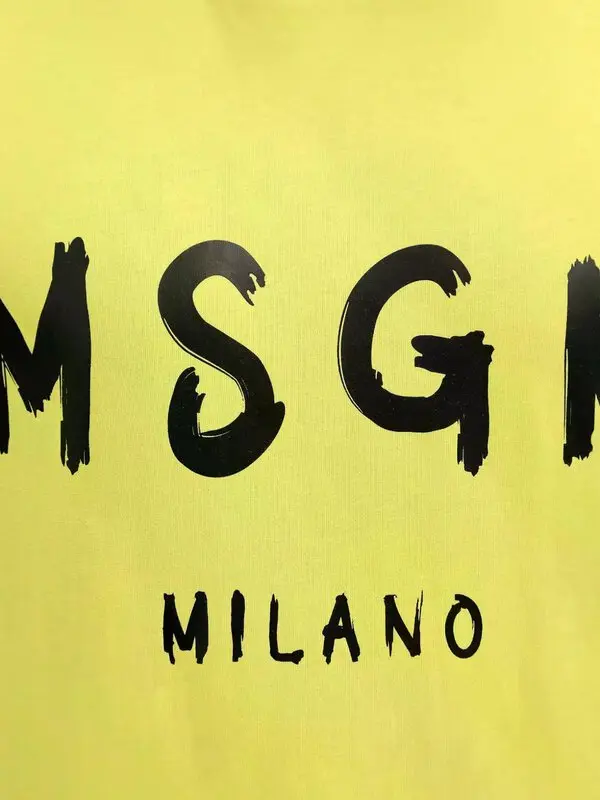MSGM Logo-detail T-shirt - Yellow