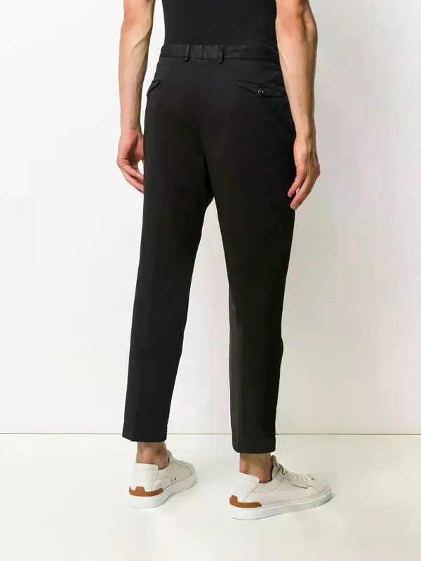 DELL'OGLIO Mid-rise Pleated Chino Trousers