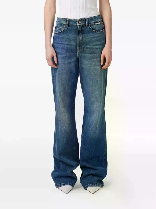 Iceberg Logo-patch Flared Jeans - Blue
