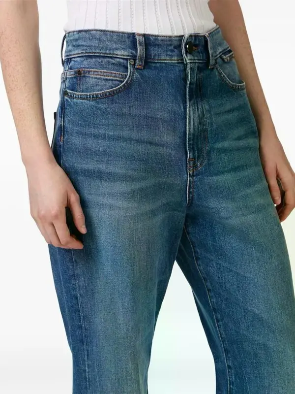 Iceberg Logo-patch Flared Jeans - Blue