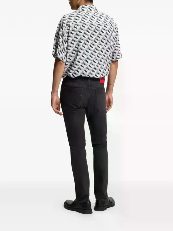 Hugo Patch Denim Jeans - Grey