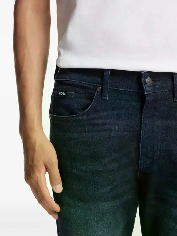BOSS Logo Patch Straight Leg Jeans