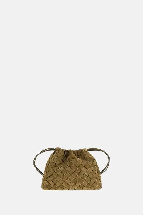 Bottega Veneta Nappa And Suede Clutch - Grey