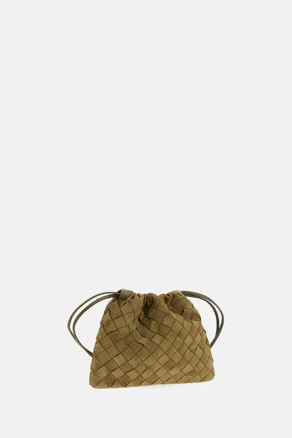 Bottega Veneta Nappa And Suede Clutch - Grey
