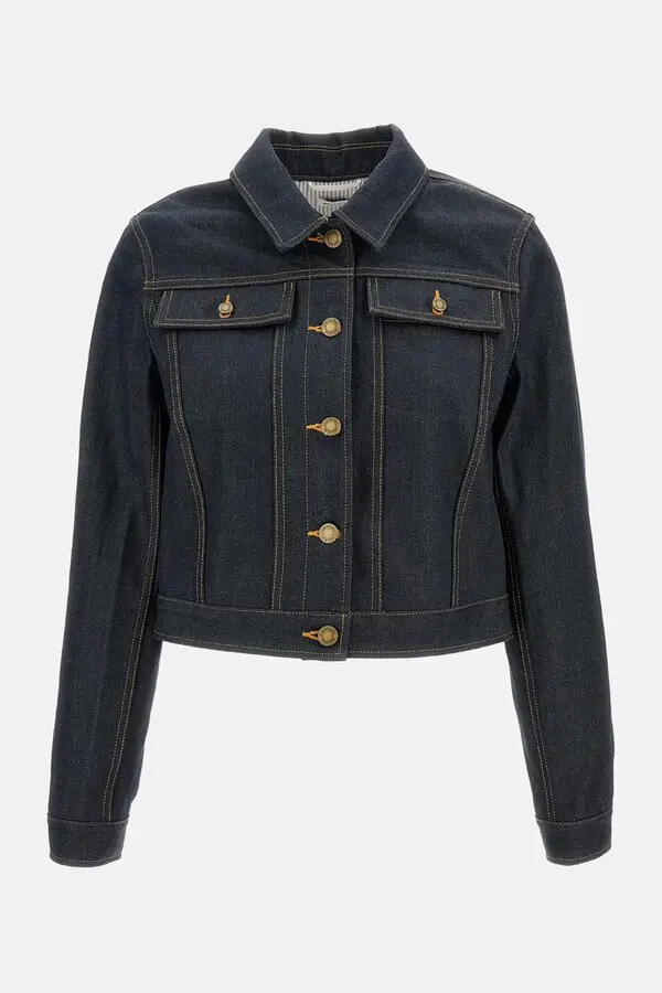 Thom Browne Cropped Denim Jacket