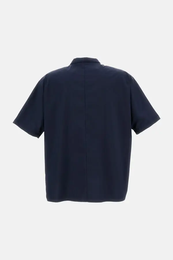 M.S.M. MILANO Cotton Blend Mandarin Collar Shirt