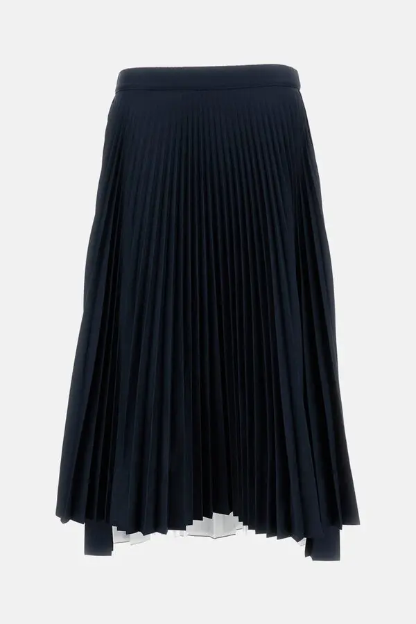 Plan C Pleated Midi Skirt