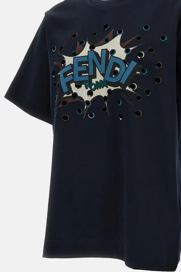 Fendi T-shirt With Embroidery