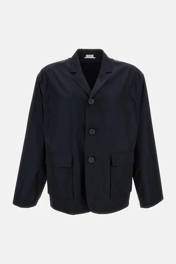 Thom Browne Single-breasted Jacket With Flap Pockets - Blu