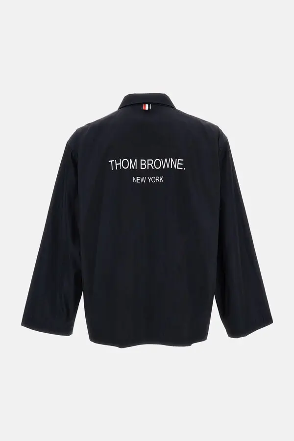 Thom Browne Single-breasted Jacket With Flap Pockets - Blu
