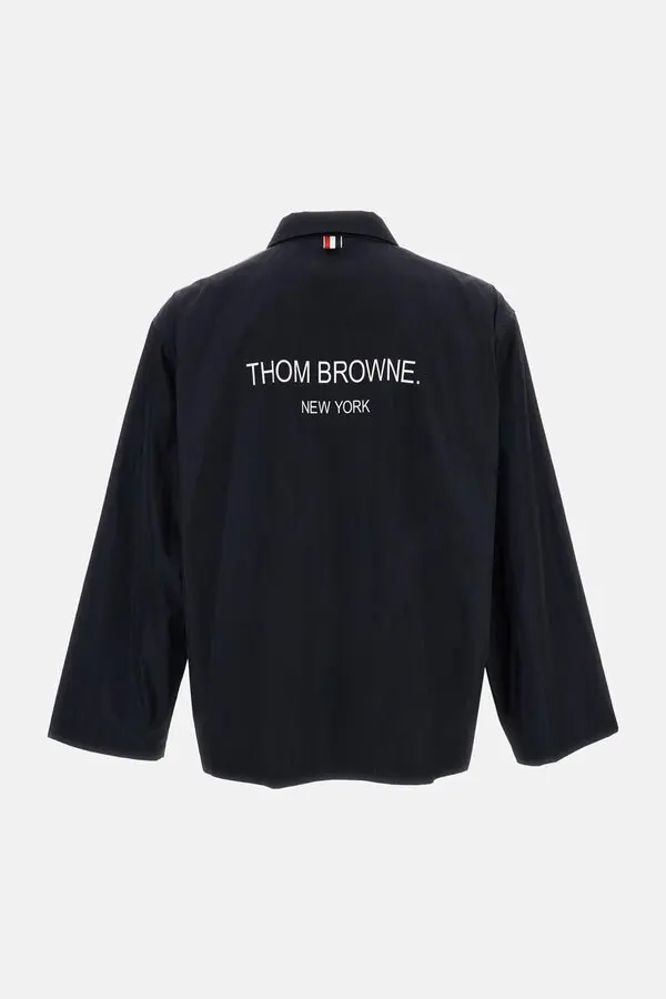 Thom Browne Single-breasted Jacket With Flap Pockets - Blue