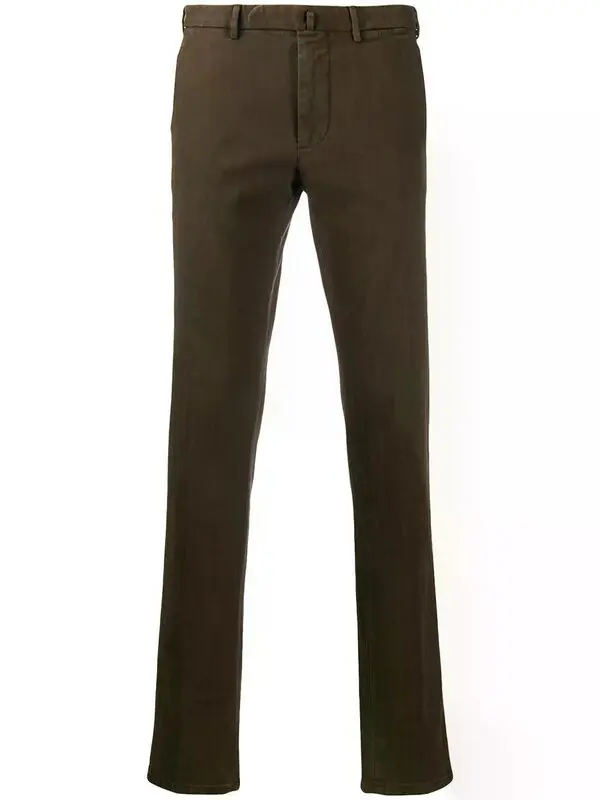 DELL'OGLIO Straight-leg Trousers - Brown