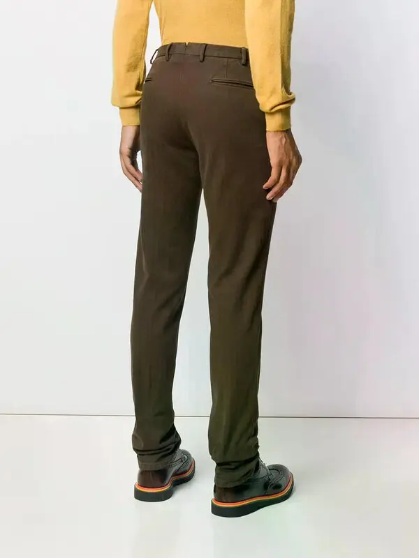 DELL'OGLIO Straight-leg Trousers - Brown