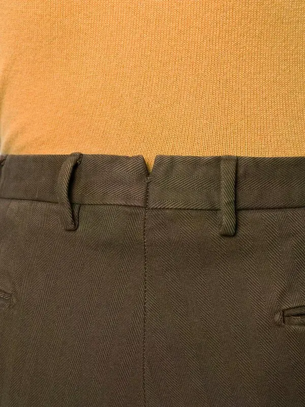 DELL'OGLIO Straight-leg Trousers - Brown