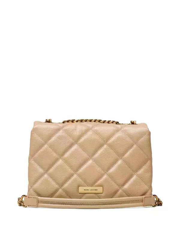 Marc Jacobs Slim Quilted Dual-chain Leather Shoulder Bag - Neutrals