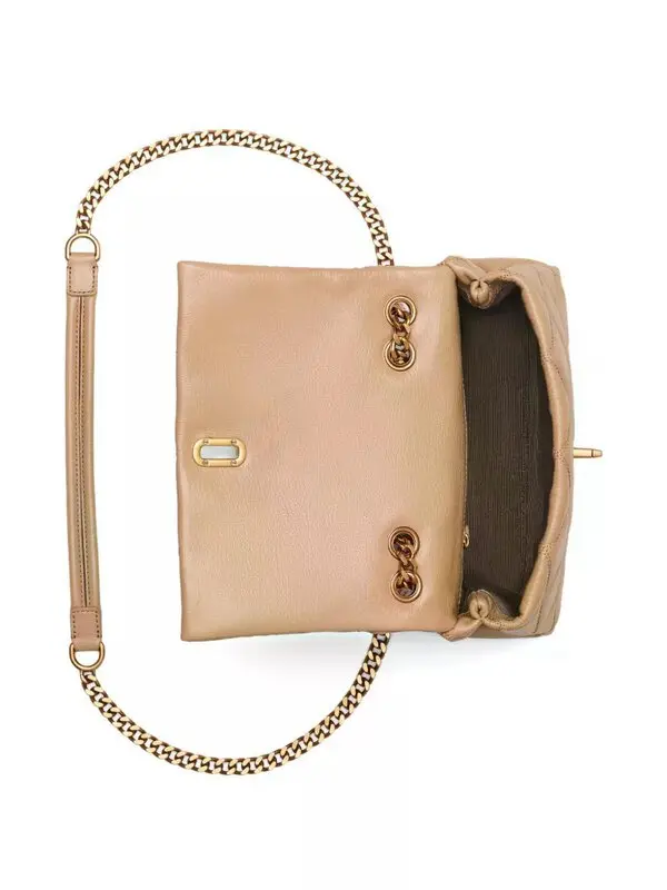 Marc Jacobs Slim Quilted Dual-chain Leather Shoulder Bag - Neutrals