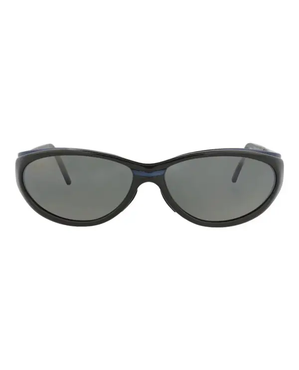Maui Jim Round Frame Nylon Sunglasses - Black Black Grey (112/02)