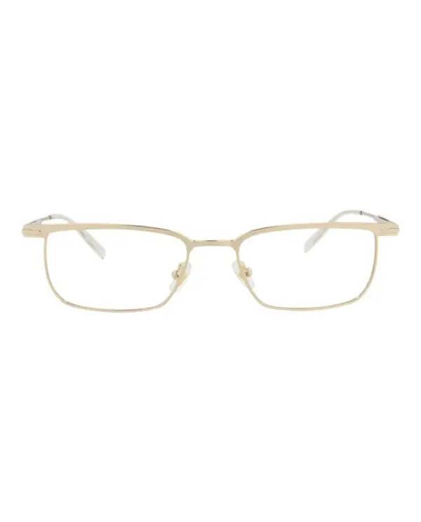 Montblanc Squareframe Metal Optical Frames - Gold Gold Transparent (mb0219o/30012171/002)