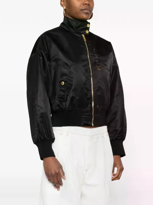 Elisabetta Franchi Oversized Nylon Bomber Jacket