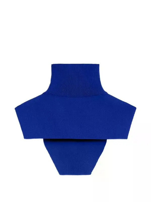 JIL SANDER Detachable Ribbed High-neck Shirt - Blue