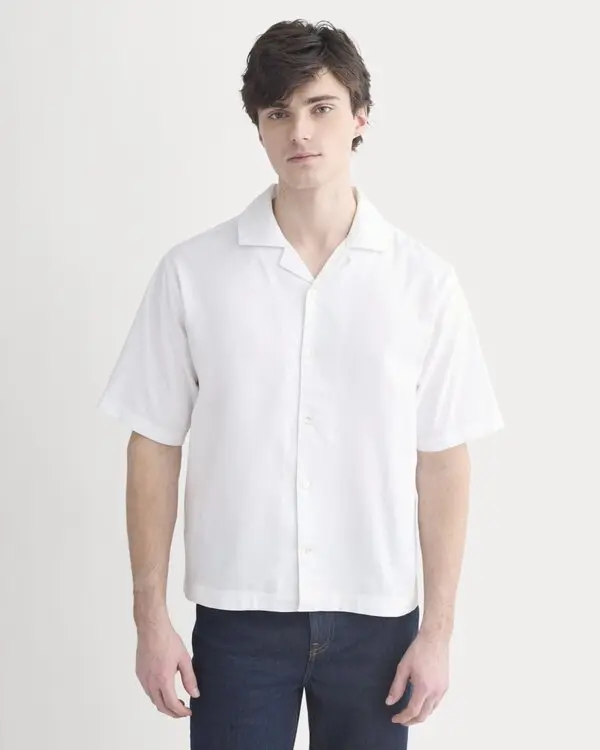 Everlane Cropped Resort Shirt - White