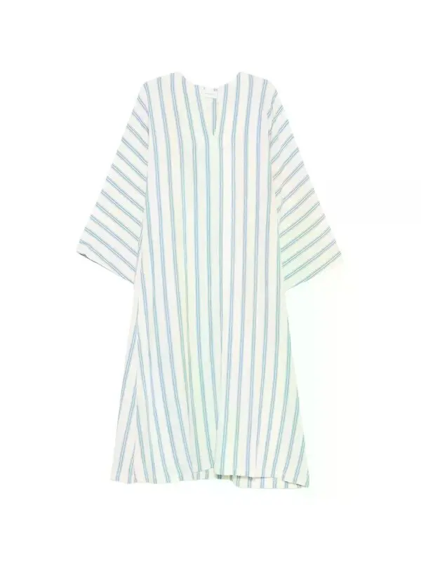 Bondi Born Finn Striped V-neck Maxi Dress - Neutrals