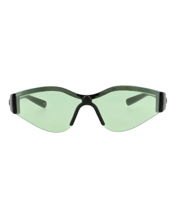 Gucci Shield Frame Injection Sunglasses - Black Black Green (gg1651s/30015329/005)
