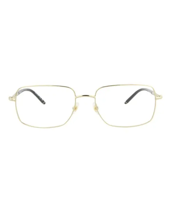 Montblanc Squareframe Metal Optical Frames - Gold Gold Transparent (mb0072o/30007957/003)