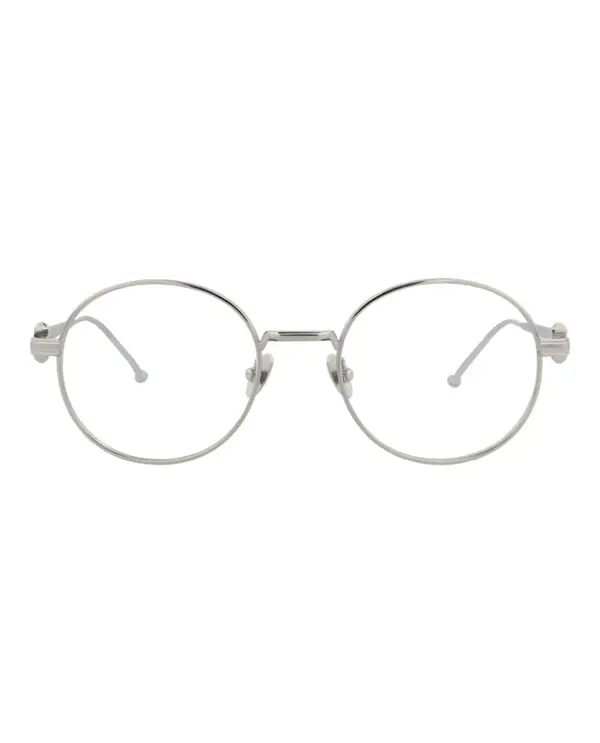 CARTIER Round-frame Titanium Optical Frames - Ruthenium Ruthenium Transparent (ct0293o/30010458/003)