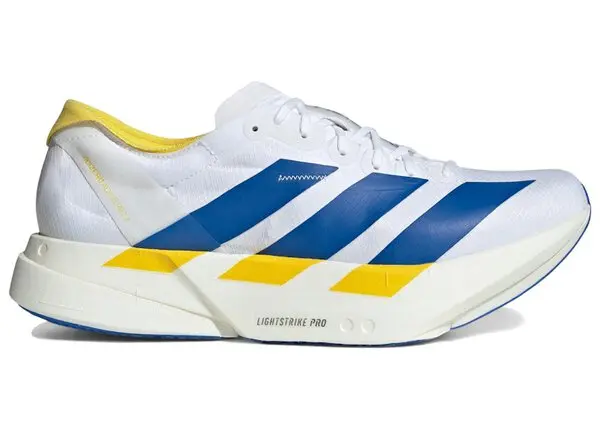Adidas Adizero Adios Pro 4 - Cloud White/blue/yellow