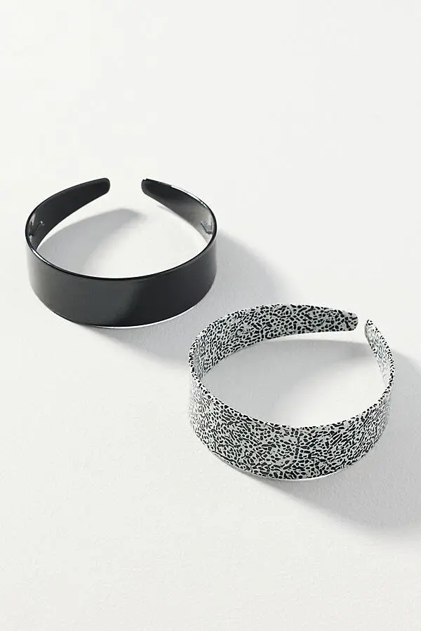 SIMPLY NOVA Headbands Set - Black Pattern