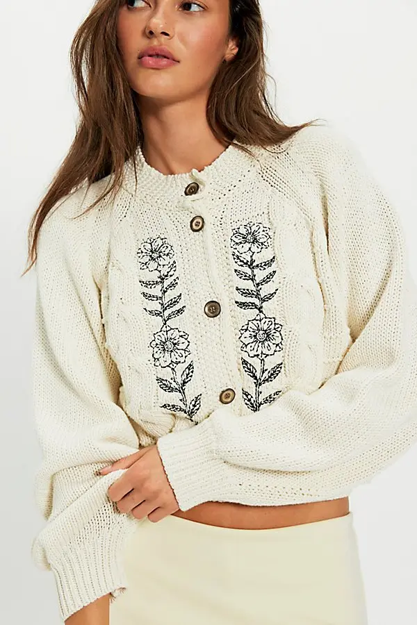 Free People We The Free On The Edge Cardigan - Tofu Combo