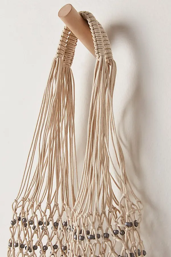 Free People Wishing Well Beaded Tote Bag - Natural