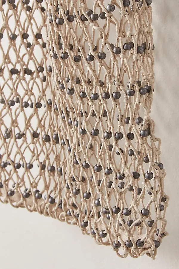 Free People Wishing Well Beaded Tote Bag - Natural