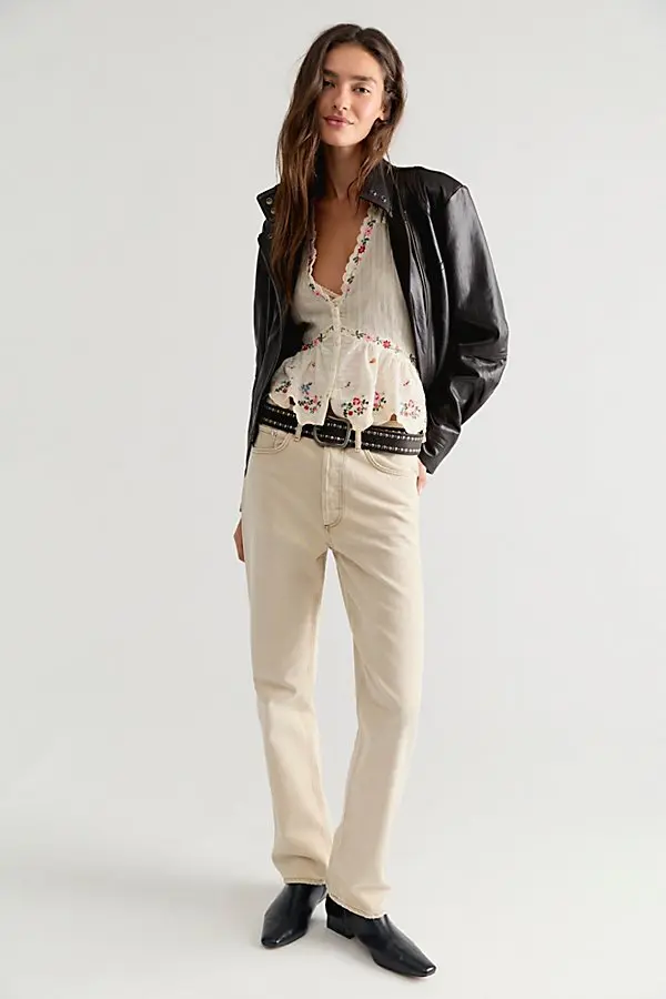Free People Ellis Embroidered Blouse