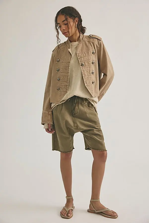 Free People We The Free Sage Harem Shorts - Dusted Cocoa