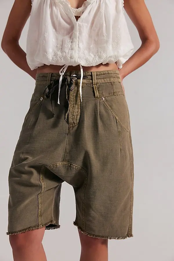 Free People We The Free Sage Harem Shorts - Dusted Cocoa