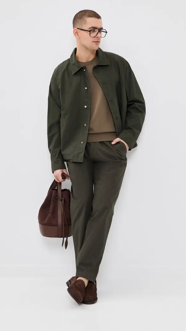 Missoni Zigzag Panel Cotton Trousers - Peat