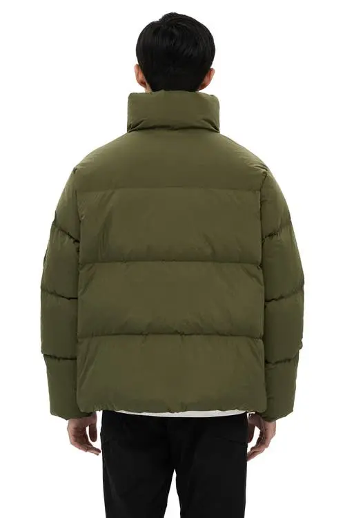 ALPHA STYLE Leverett Cropped Down Puffer - Green