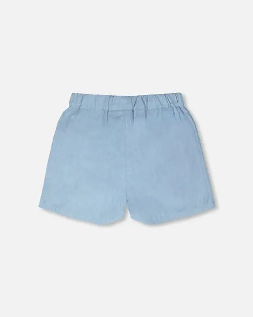DEUX PAR DEUX Relaxed Fit Chambray Shorts