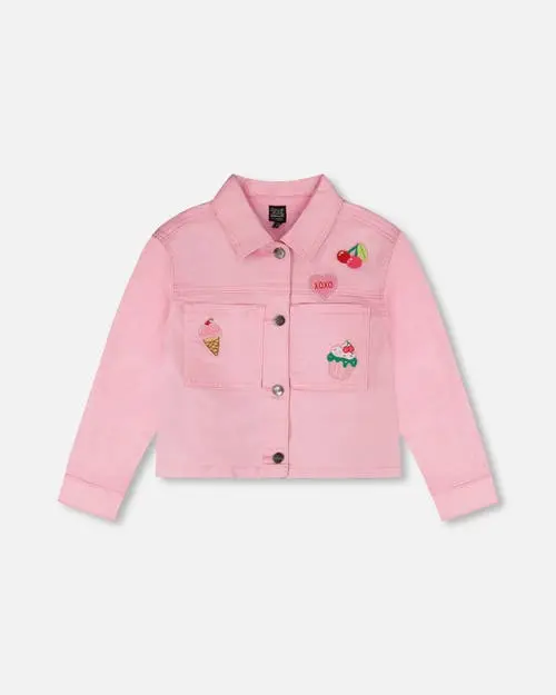 DEUX PAR DEUX Embroidered Patches Denim Jacket