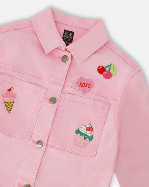 DEUX PAR DEUX Embroidered Patches Denim Jacket