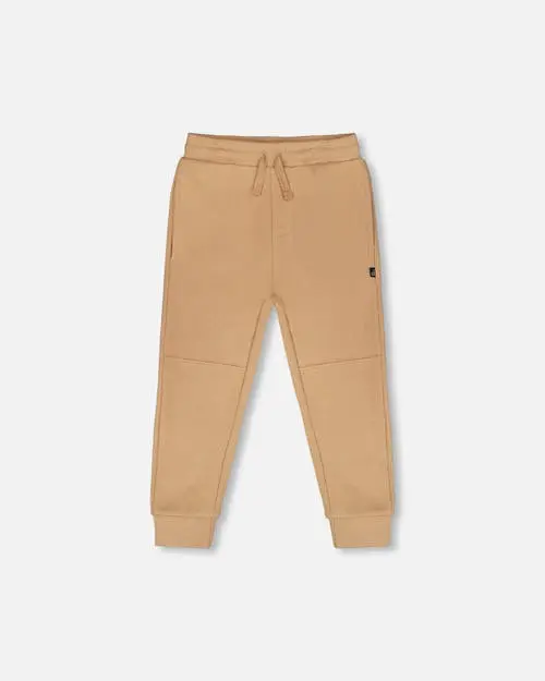 DEUX PAR DEUX French Terry Elastic Waist Sweatpants - Beige