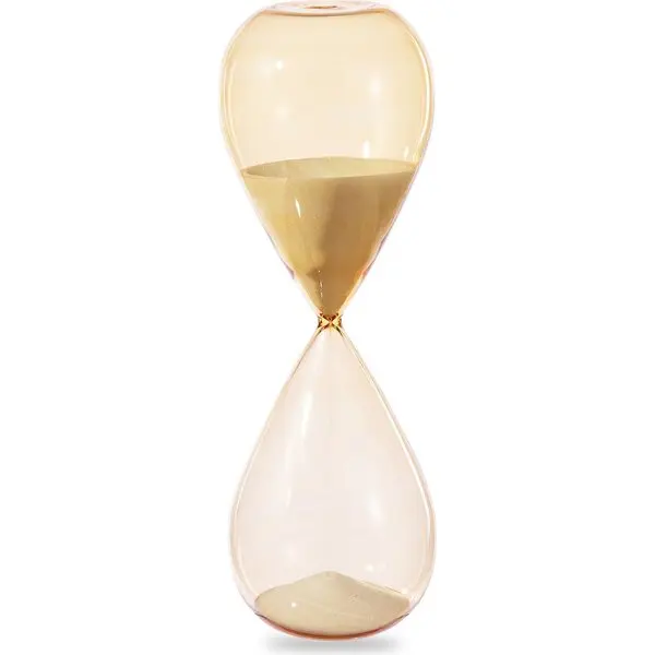 GLITZHOME Modern Double-layered Amber Hourglass 30-minute Sand Timers - Gold