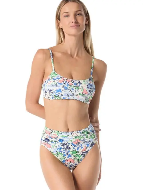 Kate Spade New York Coastal Town Shirred Bralette Swim Top