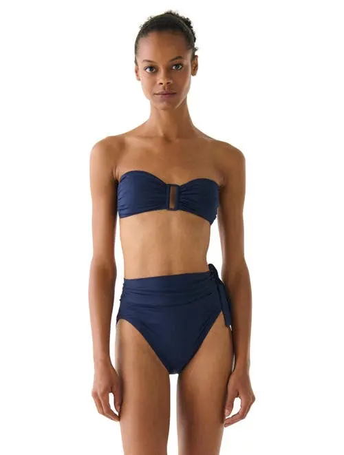 Kate Spade New York Solids Ring Front Bandeau Bikini Top - Planetary Navy