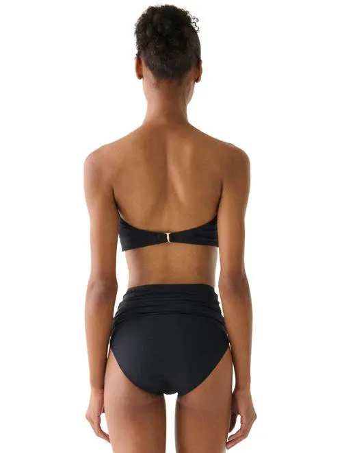 Kate Spade New York Contrast Rosette Bandeau Swim Top