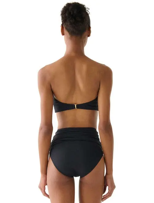 Kate Spade New York Contrast Rosette Bandeau Swim Top